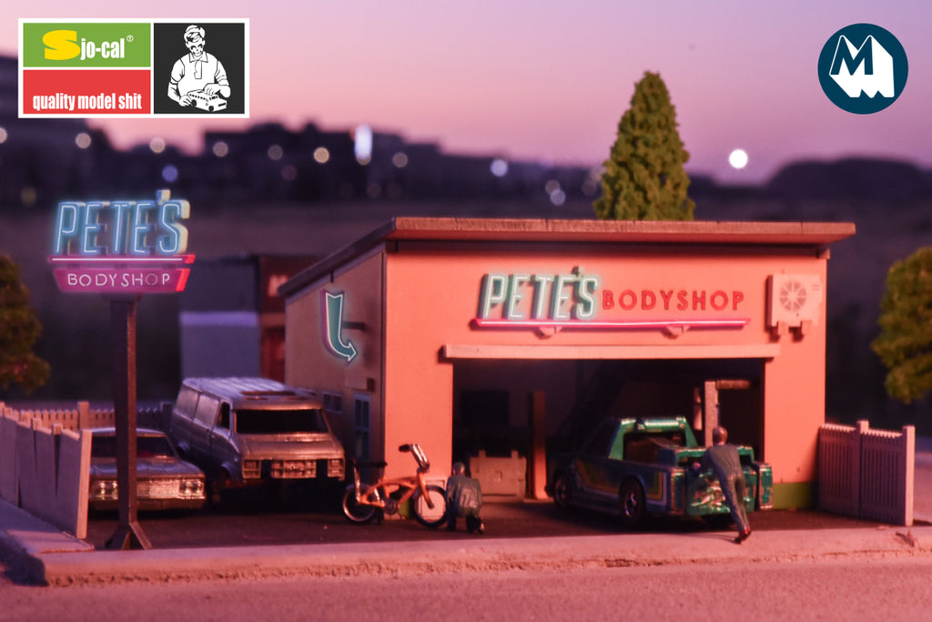 1:64 Diorama Kit - Pete's Bodyshop – Modelmatic