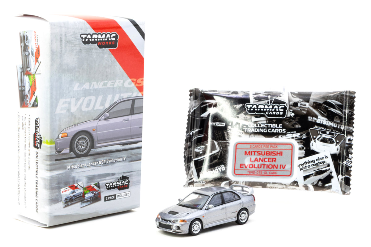 [Pre-Order] Mitsubishi Lancer GSR Evolution IV + Trading Cards (Silver ...