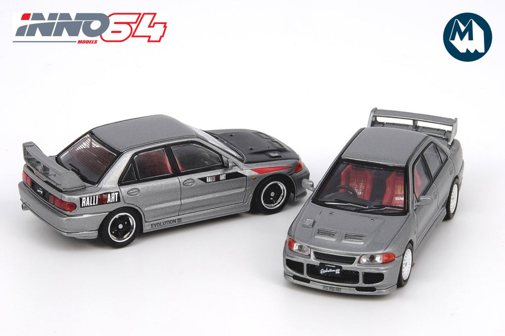 Mitsubishi Lancer Evolution III - Grey (with extra wheels and decals ...