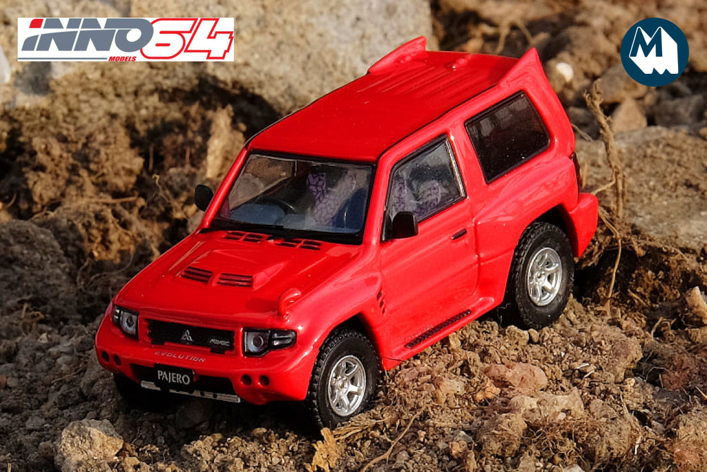 Mitsubishi Pajero Evolution with extra wheels (Red) – Modelmatic