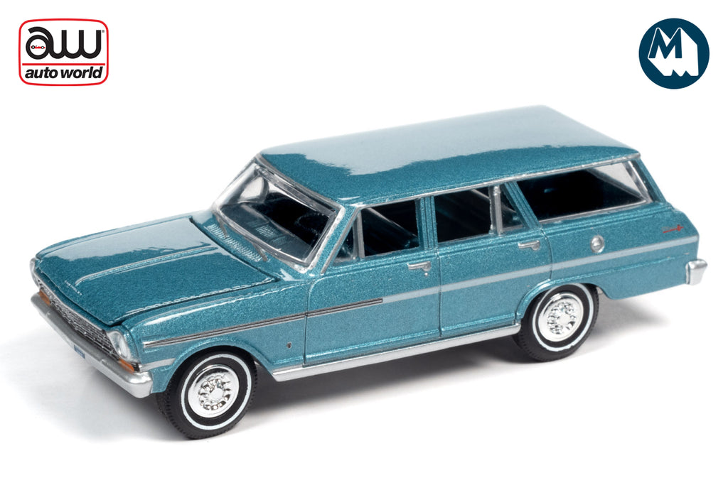 1963 Chevy II Nova 400 Station Wagon (Azure Aqua Poly) – Modelmatic