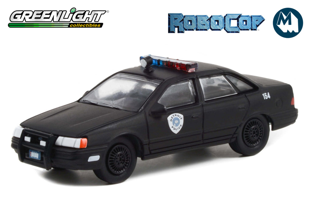 Robocop Ford Taurus Police Car Groen Licht 1:64 Schaal Robocop Ford