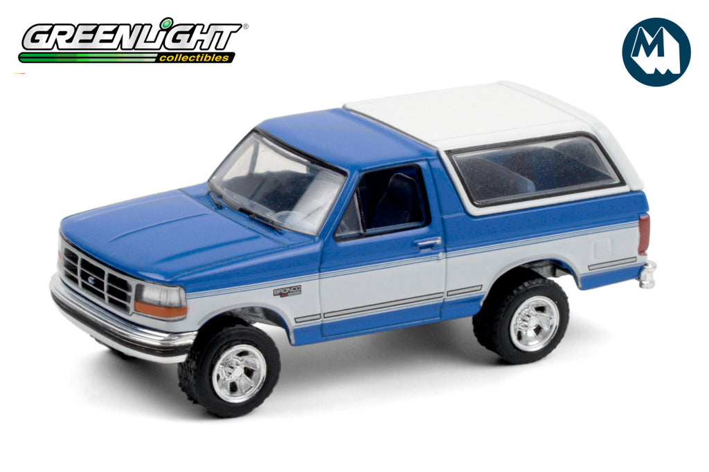 1992 Ford Bronco XLT - Bright Regatta Blue and White – Modelmatic